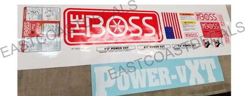 BOSS Power VXT Snow Plow Blade Decal Replacement Kit as shown Ready to ...