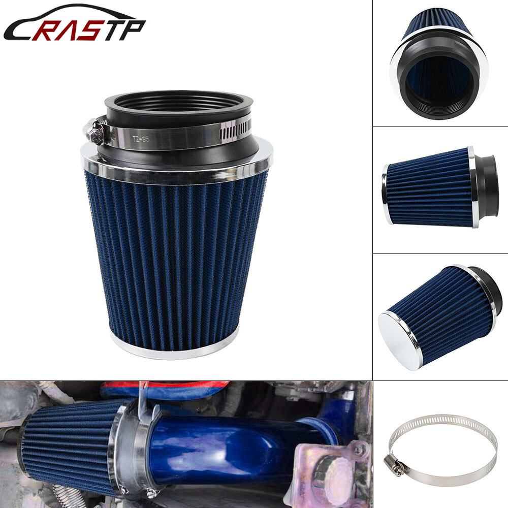 3" 76mm High Flow Inlet Dry Air Filter Cold Air Intake Cone Replacement ...