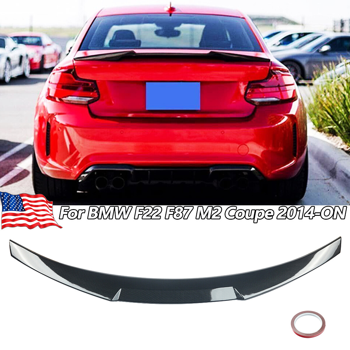 Carbon Look Duckbill Wing Trunk Spoiler For BMW F22 230i 235i M240i F87 ...