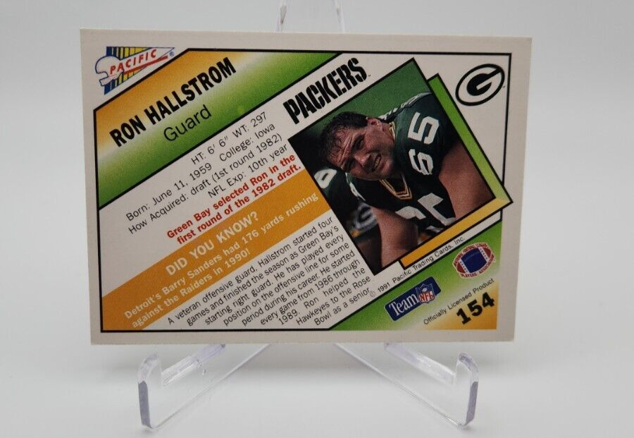 Ron Hallstrom - 1991 - Pacific - Green Bay Packers - #154 | eBay