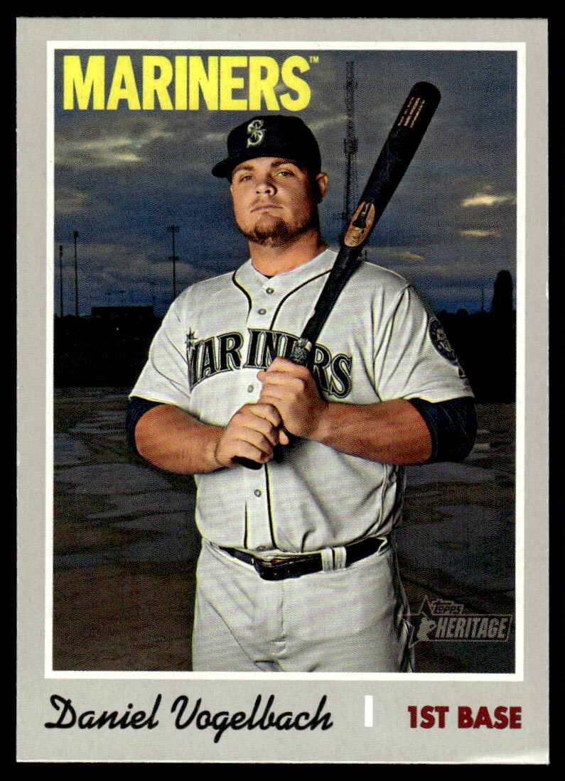 2019 Topps Heritage Baseball Daniel Vogelbach Seattle Mariners #706 SP ...
