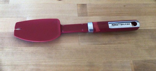 KitchenAid All Purpose Notched Spatula Scraper Mixer Silicone Red 11.5 ...