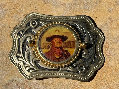 Vintage John Wayne The Duke Western Style Belt Buckle | eBay