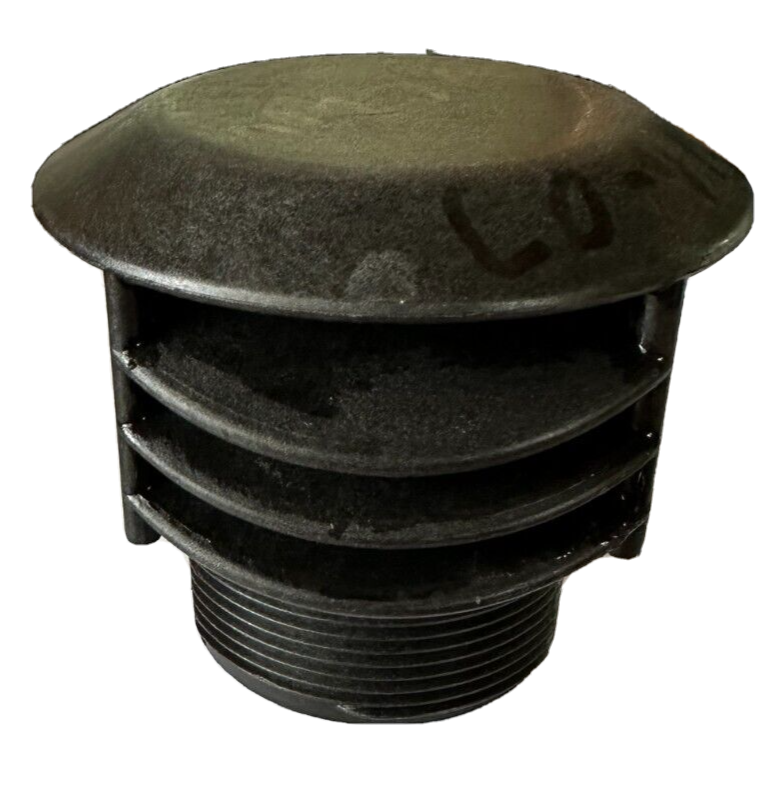 VC200 Banjo 2" Anti Vortex Vent Cap Without Screen, Polypropylene, MNPT ...