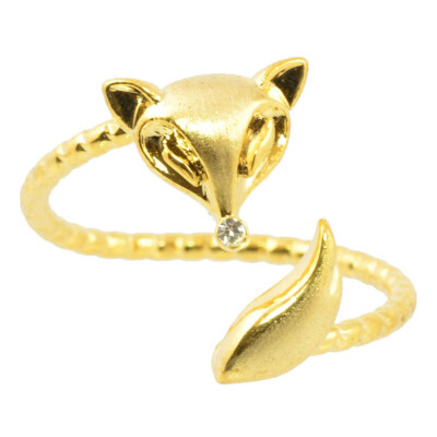 In Your Dreams Gold Plated Triangle Fox Adjustable Ring | eBay
