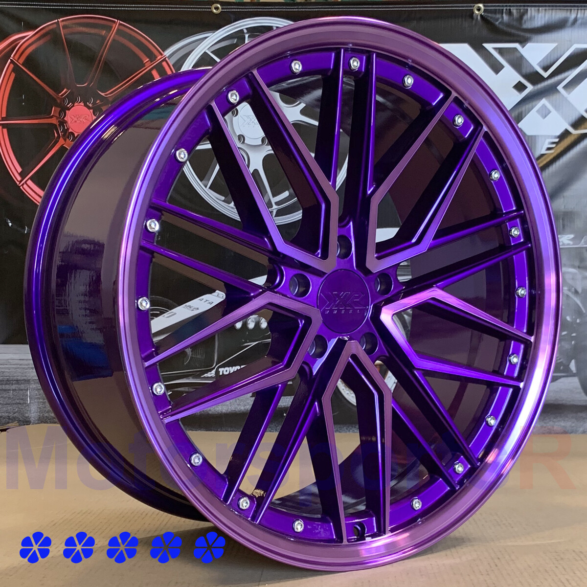 XXR 571 Wheels 20" x9 +35 Purple Rims 5x120 09 20 Honda Pilot Odyssey ...