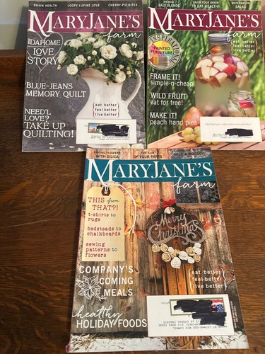Mary Janes Farm Magazine Lot of 3, 2023, Holiday Foods, Wild Fruit ...