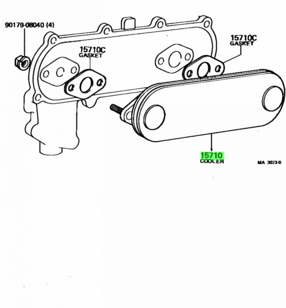 Toyota Genuine OEM Land Cruiser FZJ80 Lexus LX450 Oil Cooler Assy 15710 ...