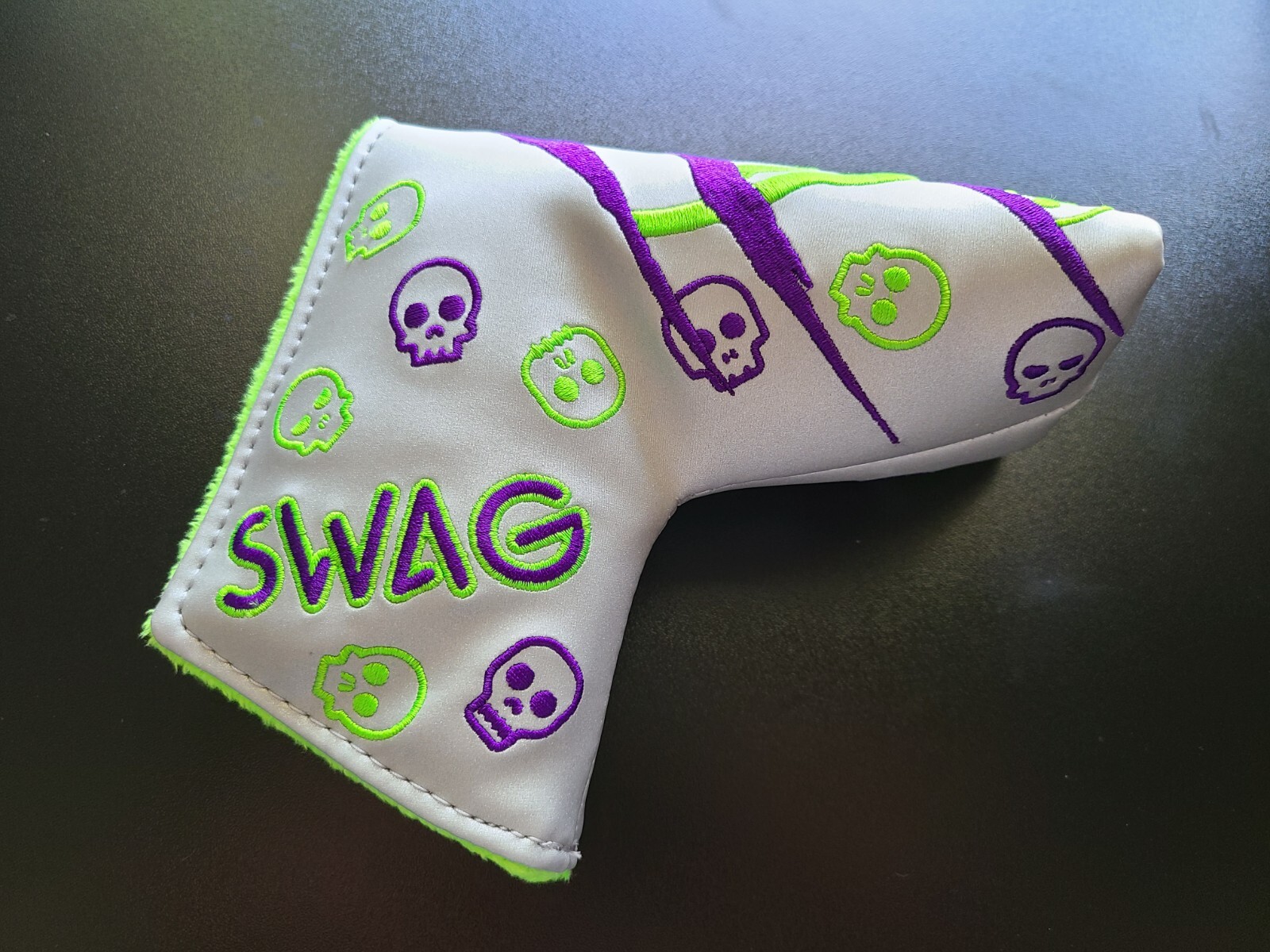Swag Golf - The Savage One Rad Blade Putter Cover Grey Green Purple ...