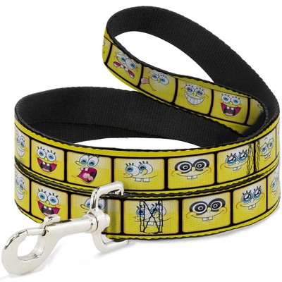 Dog Leash 6-FEET SpongeBob 10-Expressions Filmstrip Yellows/Black/Wh ...
