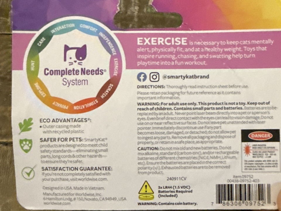 SmartyKat Loco Laser Cat Toy-Brand New-SHIPS N 24 HOURS | eBay