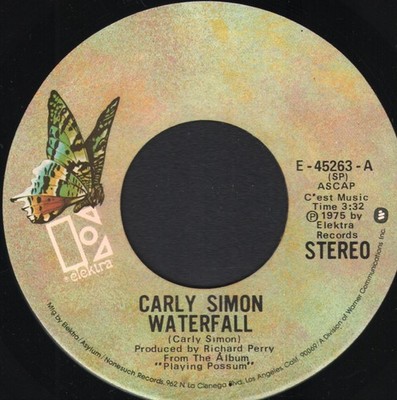 Carly Simon Waterfall 7" vinyl USA Elektra 1975 E45263 | eBay Australia