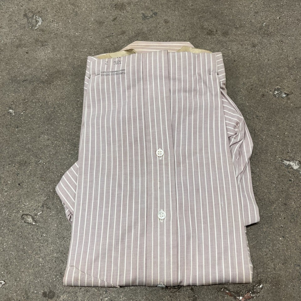 NOS Nelson Paige Sanforized Button Down Dress Shirt Striped Vintage 50s ...