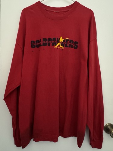 Goldpanners Baseball T-Shirt Mens 2X Red Long Sleeve Fairbanks Slaska ...