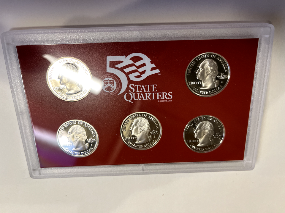 2005-S Silver Quarter Proof Set 5 Coins 90% US Mint 31.25 grams total ...