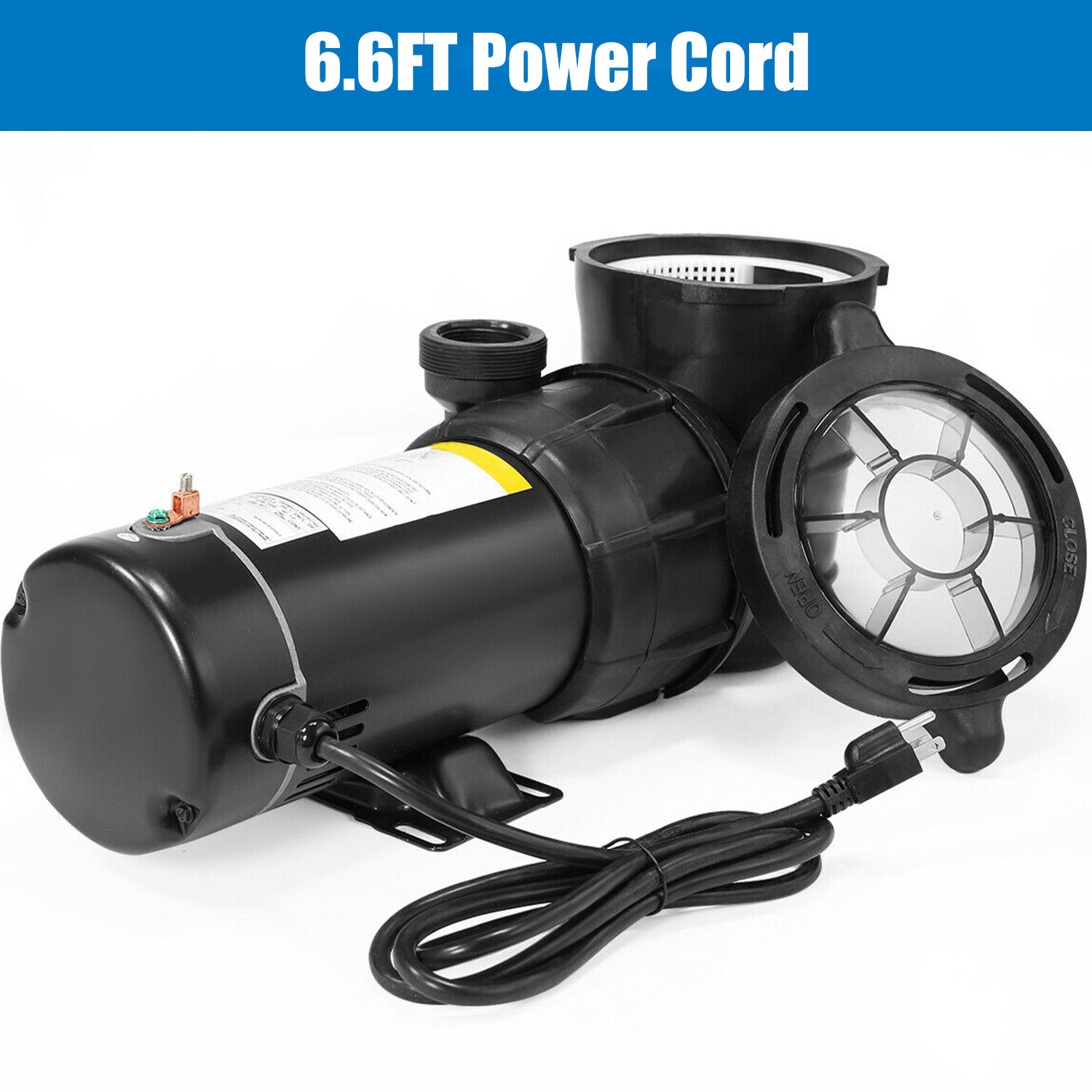 2HP Swimming Pool pump motor,In/Above Ground,5400GPH,49ft Hmax,1.5 ...