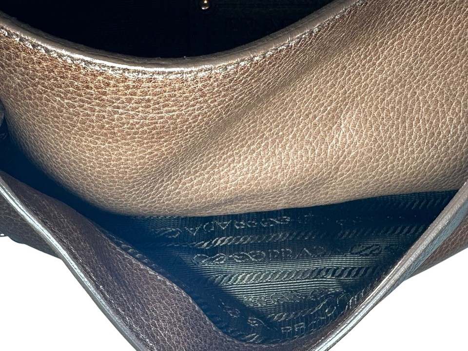 Prada Cervo Pietre Jeweled Brown Deerskin Leather Chain Shoulder Bag | eBay