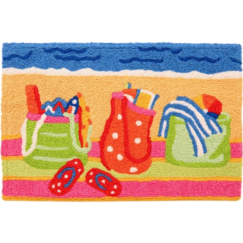 Jellybean - Indoor/Outdoor 20" x 30" Accent Rug - Beach Gear | eBay