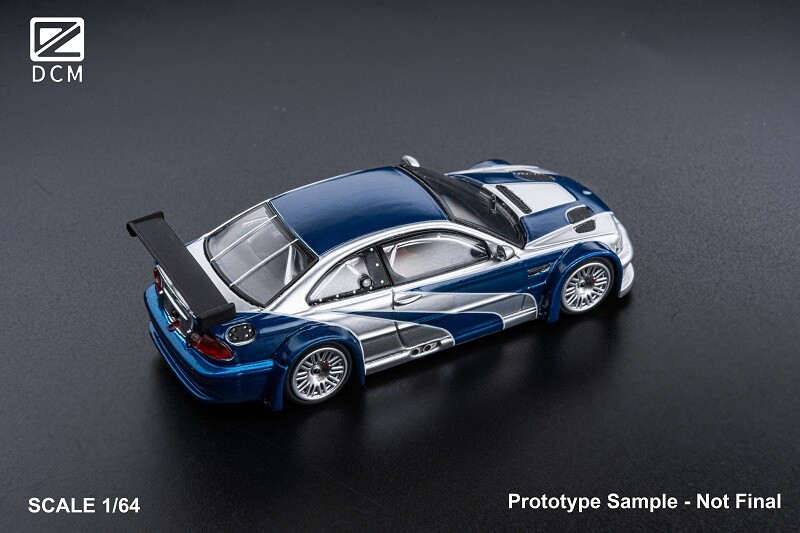DCM 1:64 M3 E46 Need for Speed Livery Silver Blue Model Car | eBay
