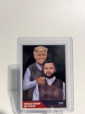 Donald Trump/JD Vance Custom Made Trading Card 45TH & 47TH US President ...