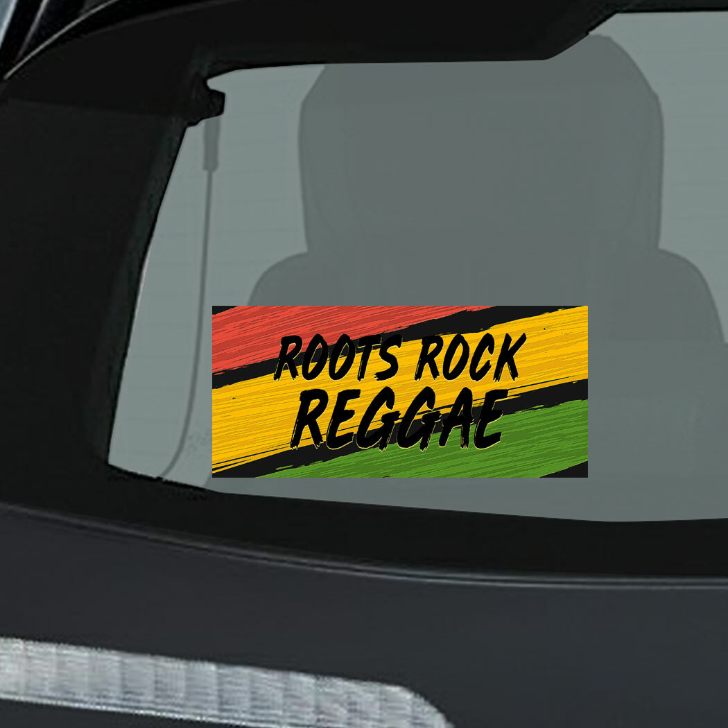 ROOTS ROCK REGGAE Jamaica Reggae Sticker Decal 3.5x8 inc | eBay