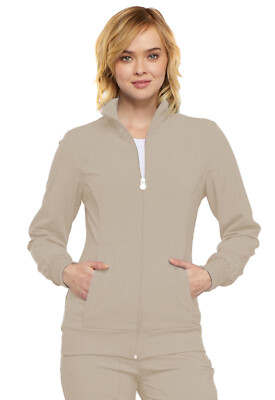 Cherokee Infinity Zip Front Warm-up Jacket 2391A KAK Khaki Free ...