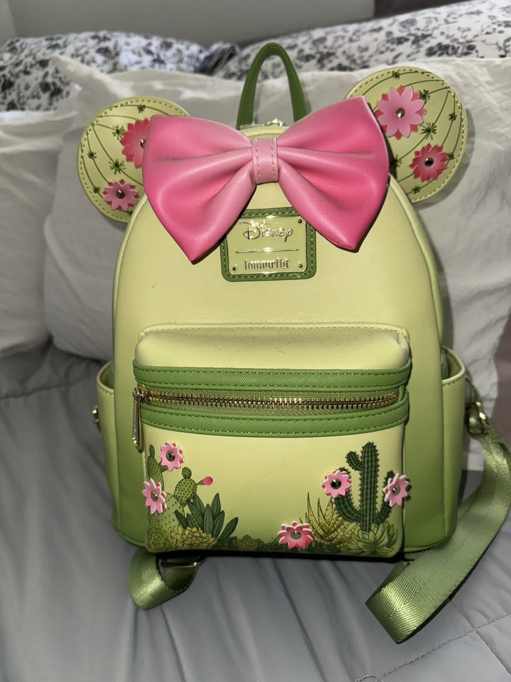Loungefly Disney Minnie Mouse Cacti Ears Backpack & Wallet. | eBay