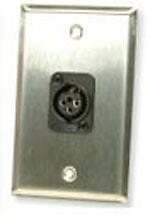 Whirlwind WP1/1FW Single Gang Wallplate with XLRF Punch, Silver | eBay