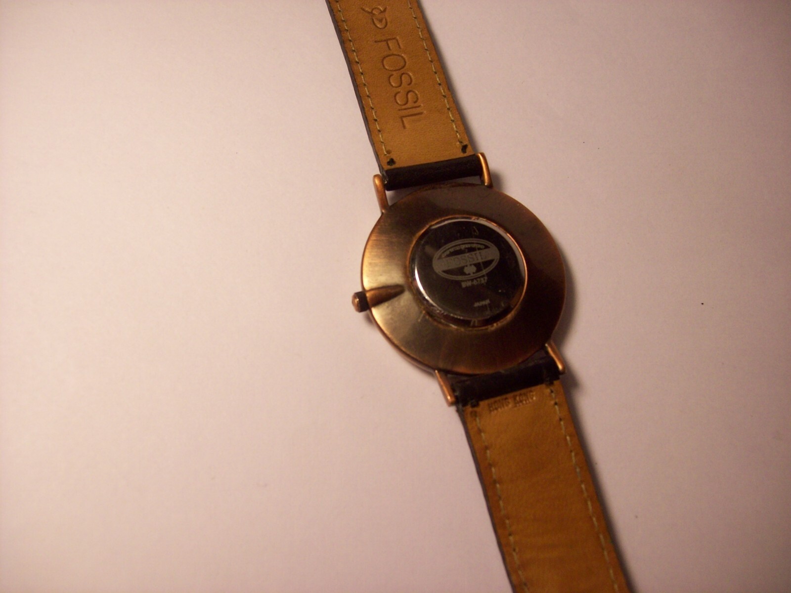 HTF Fossil Texas State Map Detailed Bw-6737 Copper Series Watch Battery ...