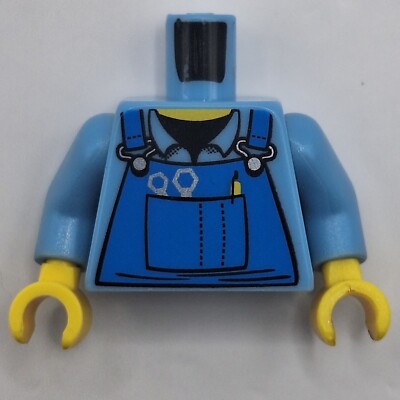 Lego Minifig Torso Mechanic Overalls w/ Silver Wrenches, Fasteners ...