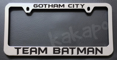 Gotham City Team Batman DARK KNIGHT Fans Chrome License Plate Frame ...