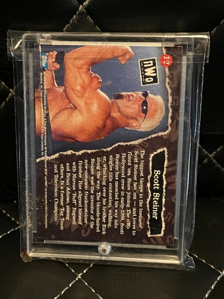 1998 Topps WCW NWO Scott Steiner Page Autographed Wrestling Stickers ...
