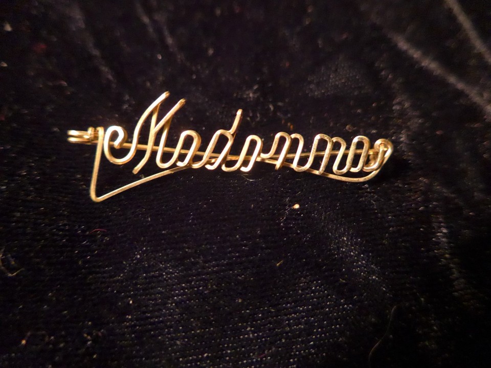 Antique Hand Crafted 14kt Gold Filled Name Pin Female and Male | eBay