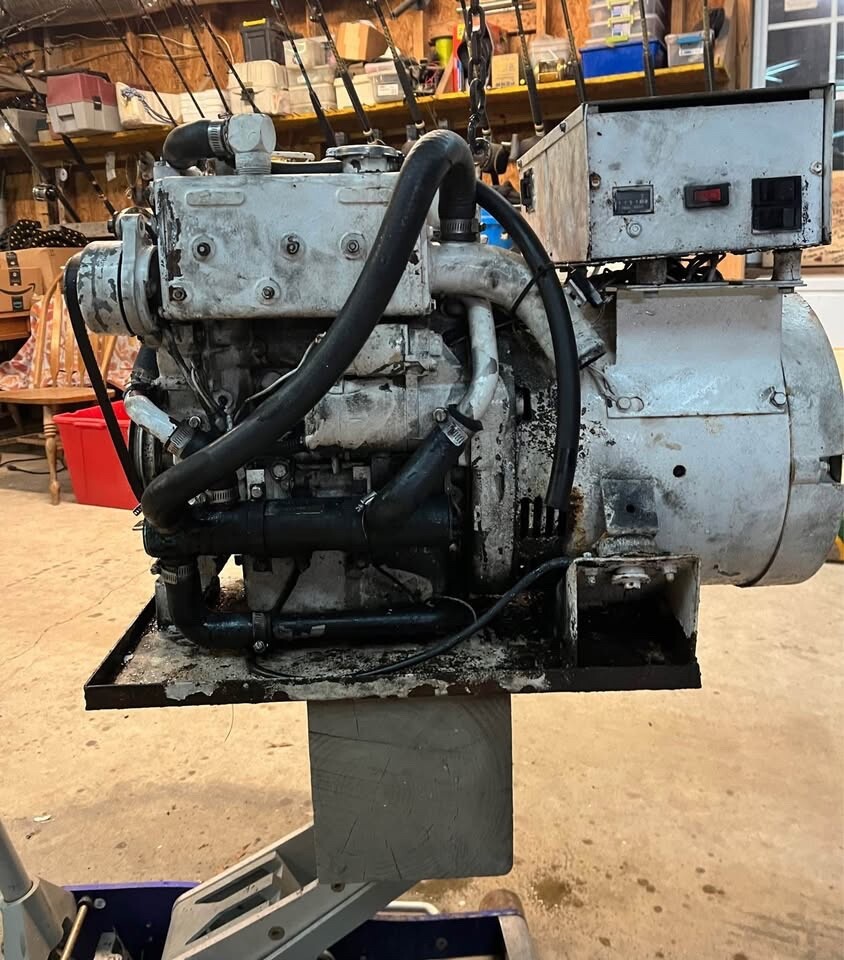 Onan 8.0 mdkd Marine Diesel Generator 8 kw Running Take-Out low hrs | eBay