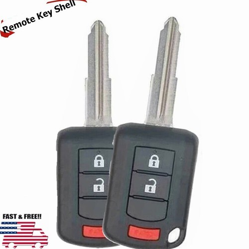 2X Remote Car Key Shell Case FOB for Mitsubishi Mirage Mirage G4 2013 ...
