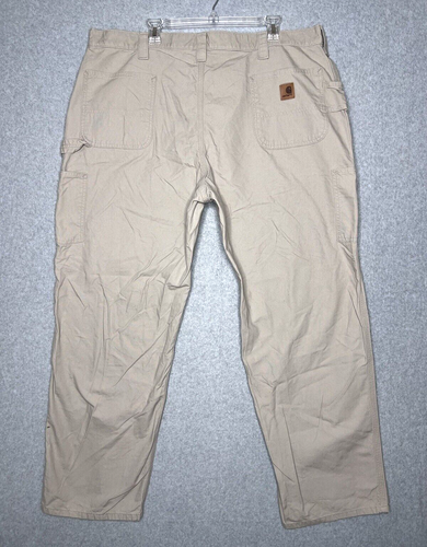 Carhartt Pants B151 Mens 44 Tan Carpenter Hammer Loop Utility Work Wear ...