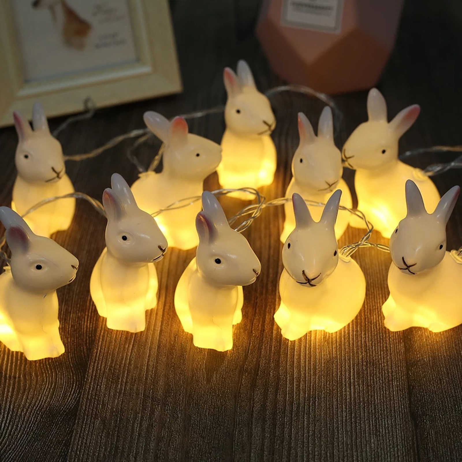 Light String Festive Battery-powered Led Easter Bunny Hanging String ...