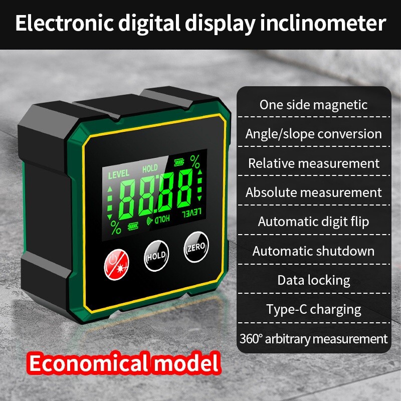 Digital Angle Finder Laser Protractor Magnetic Angle Gauge Finder ...