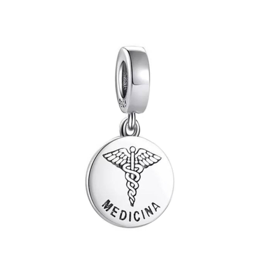 Medicina Charm For Bracelet, Hospital Charm, Sterling Silver Charm | eBay