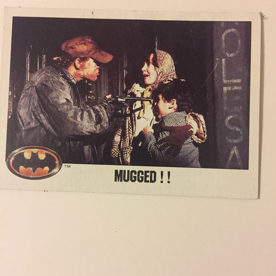 1989 BATMAN Gotham Mugged Movie Night Of The Bat Toxic Flood Card #14 ...
