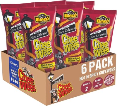 Elmer's Chee-wee's, 6pk. of 2oz. Hot-N-Spicy Flavor, Irresistible ...