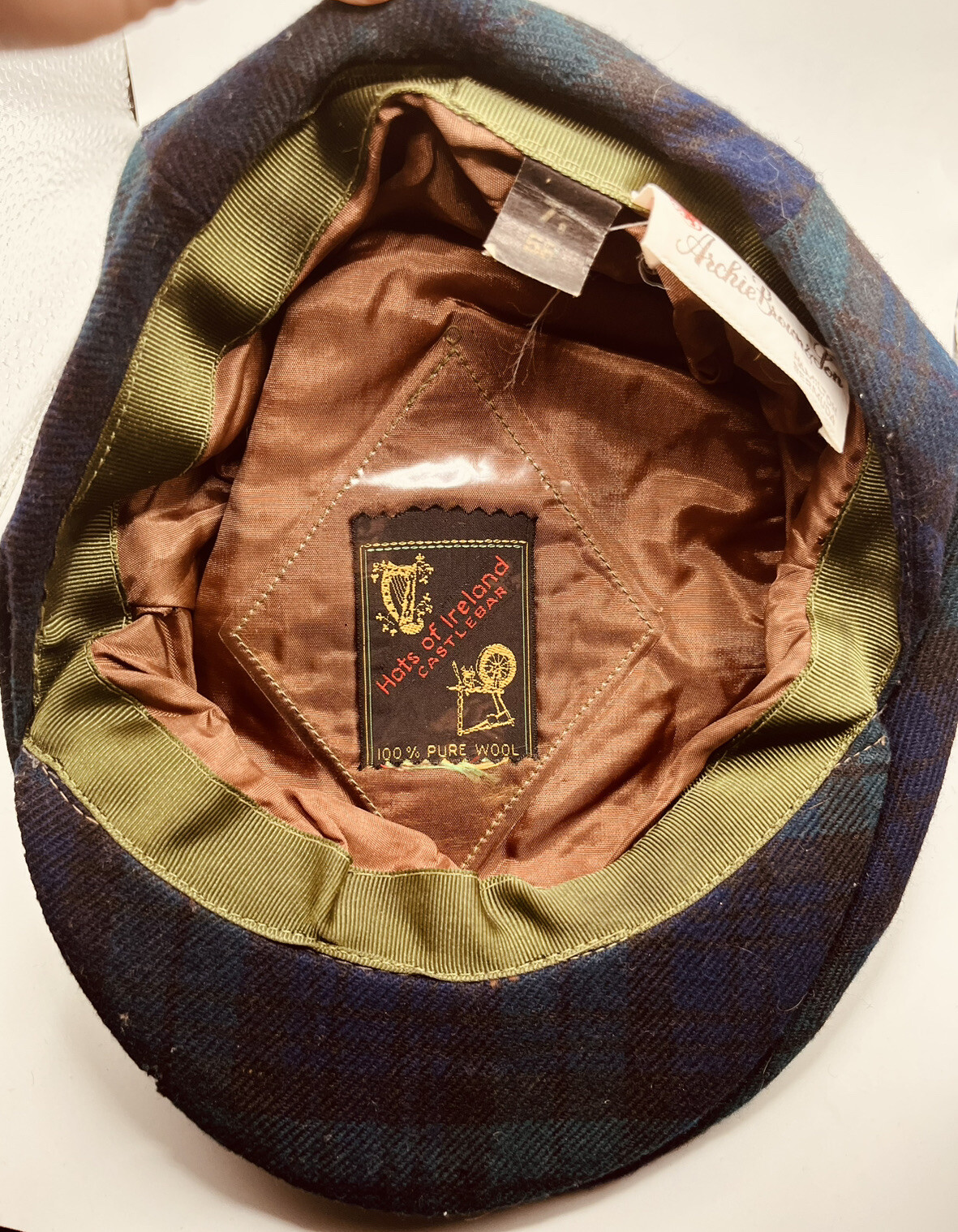 Vtg CASTLEBAR Hats IRELAND 100% Lambs Wool IRISH TARTAN Newsboy Flat ...