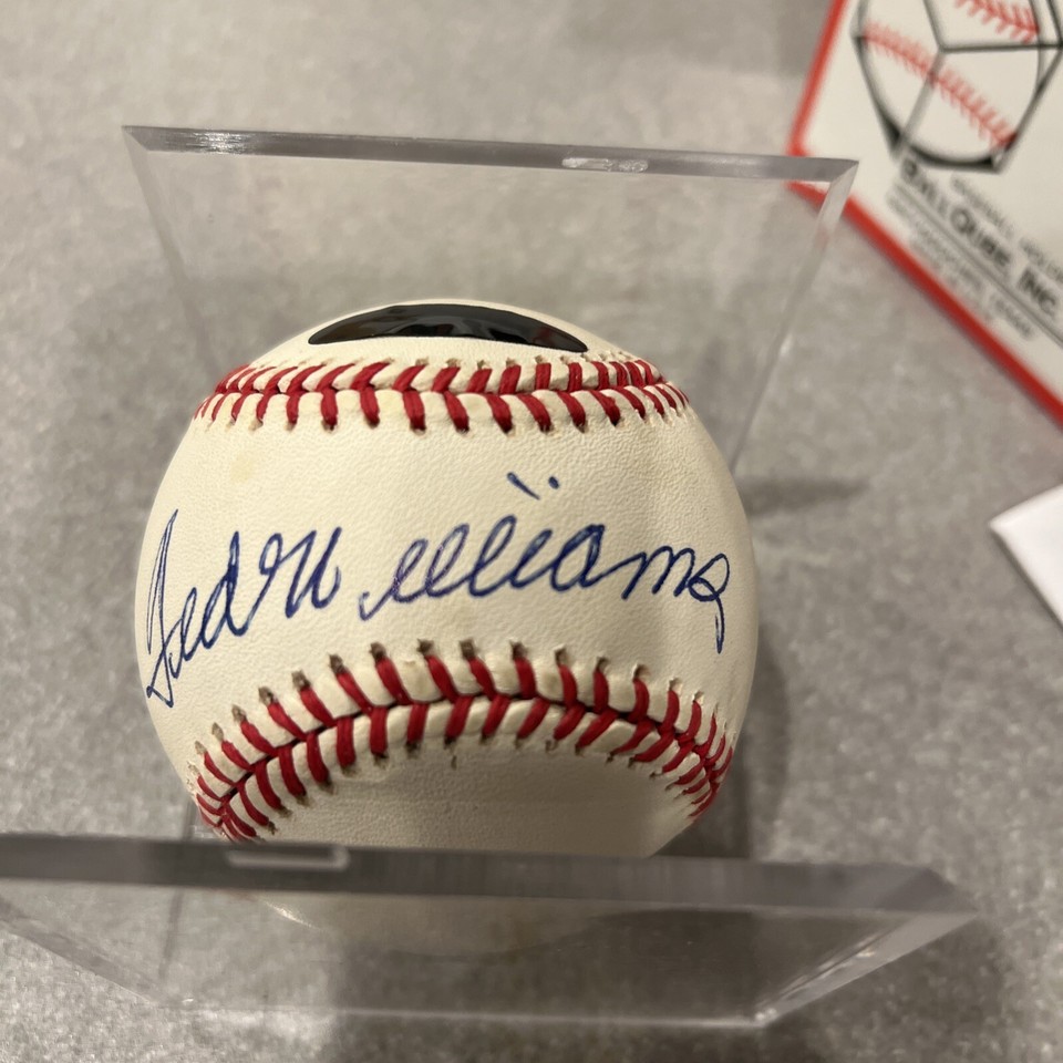 Ted Williams Autographed Official American League Baseball (Green ...