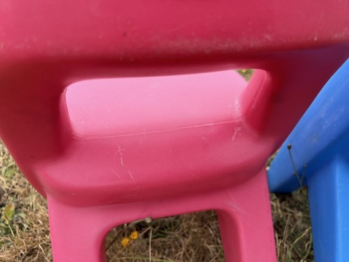 Step 2 Blue and pink Criss Cross Child Plastic Chunky Chair for Table ...