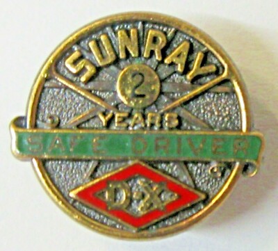 SUNRAY D-X Gasoline Oil 2 Years Safe Driver employee enameled screw ...