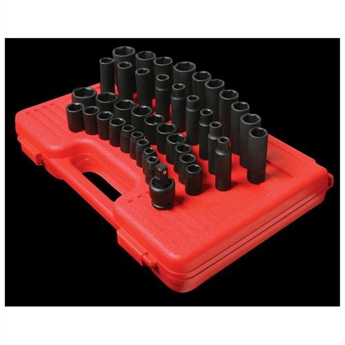 Sunex 2669 39 Piece 1/2" Drive Standard And Deep Metric Impact Socket ...