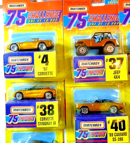 1997 Matchbox 75 Challenge Gold Diecast Car Lot of 16 LE Assorted ...