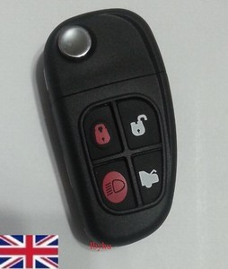 4 Buttons Remote Key Fob 433MHz Chip Transponder For Jaguar X type S ...