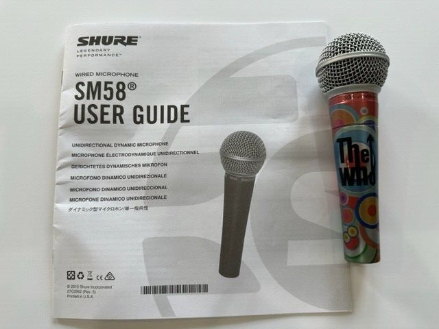 SHURE SM58 Microphone, THE WHO, 50th Anniversary LIMITED SHURE SM58 Microphone, THE WHO, 50th Anniversary LIMITED