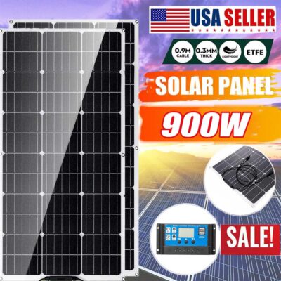 Solar Panel 900W Watt 12V 18 Volt Monocrystalline Off Grid Roof RV ...
